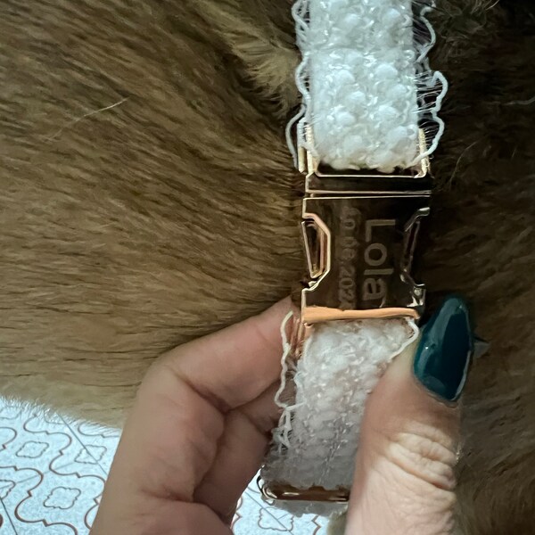 Custom White Lace Personalized Fancy Wedding Dog Collar or Dog Flower ...