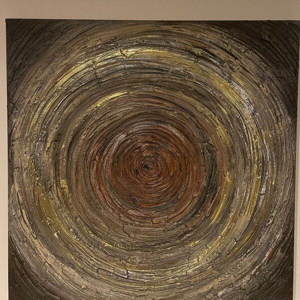 JEAN SANDERS - Bild 120x40cm,creme,beige,weiss,metallicgold,dukatengold ...