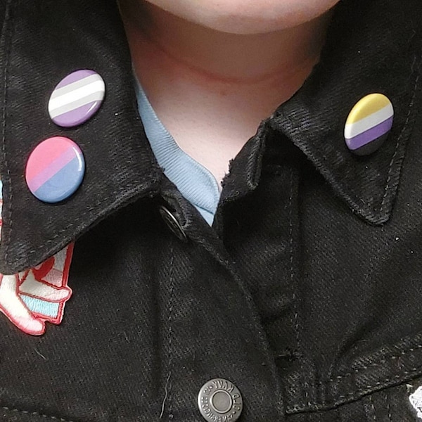 Gender Nonbinary Pride Flag Pin Badge Pinback Button ~ 1" Pin 1.5" Pin ...