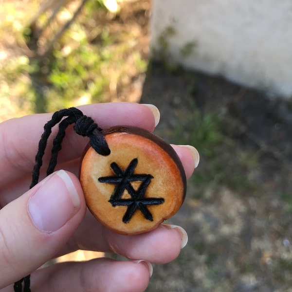 Lucifer Sigil, Carved Avocado Stone, Lucifer Necklace, Gift for Him ...