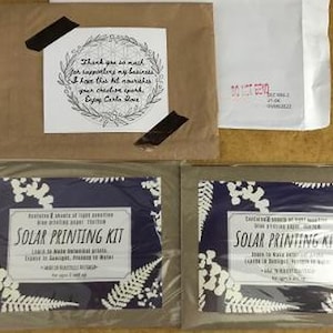 DIY Solar Printing Kit Craft Kit Cyanotype Kit Solar - Etsy