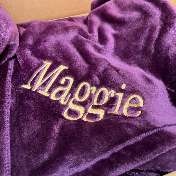 Personalized Custom Soft Blanket With SERIF BLOCK Name - 9 Colors to ...