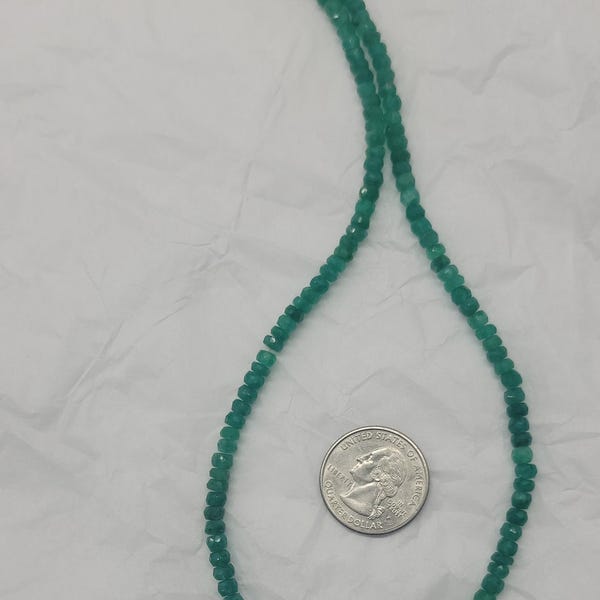 Natural Emerald Beads 10 to 1000 Pieces 4 Mm Size Zambian Cut Faceted ...