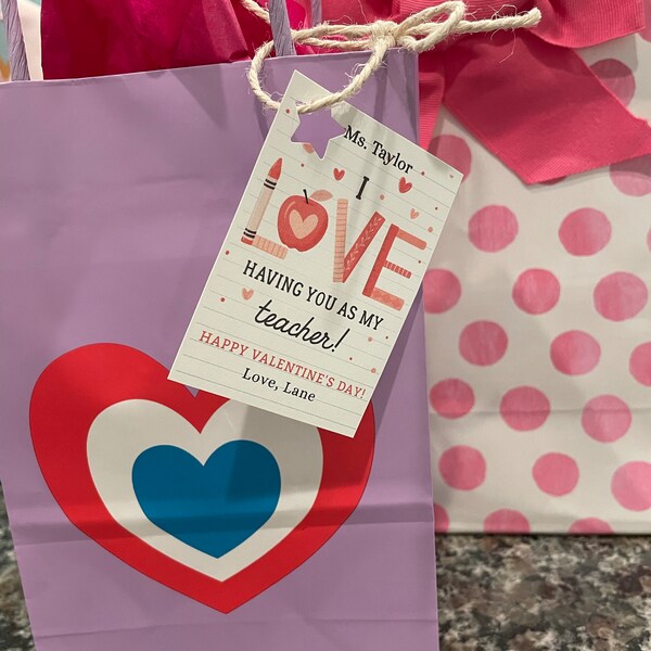 Teacher Valentine Card Printable Digital Download Teacher Valentine's ...