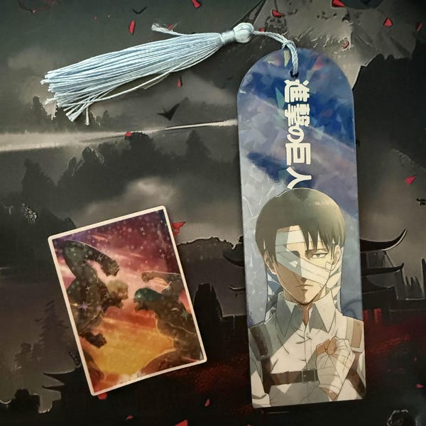 AOT Inspired Anime Bookmarks, Eren, Armin, Mikasa, & Levi - Etsy