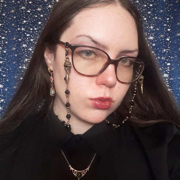 Gothic Ornate Raven Statement Glasses Chain for Sunglasses Eyeglass ...
