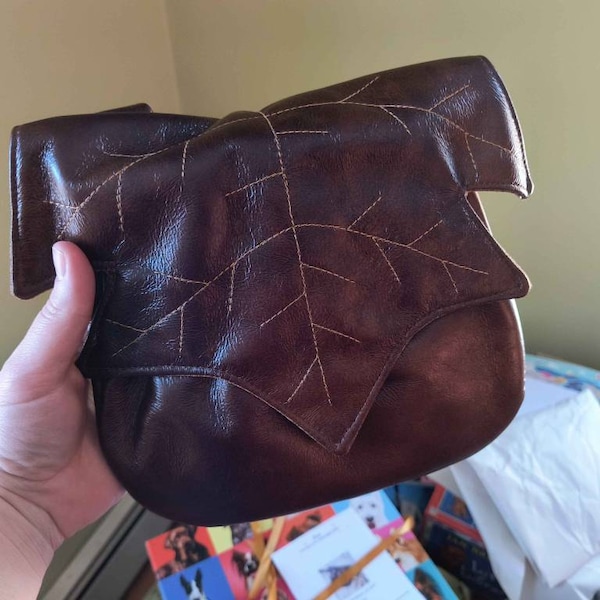 Maple Leaf Renaissance Faire Belt Pouch: Faux Leather Festival Bag, 8x8 ...