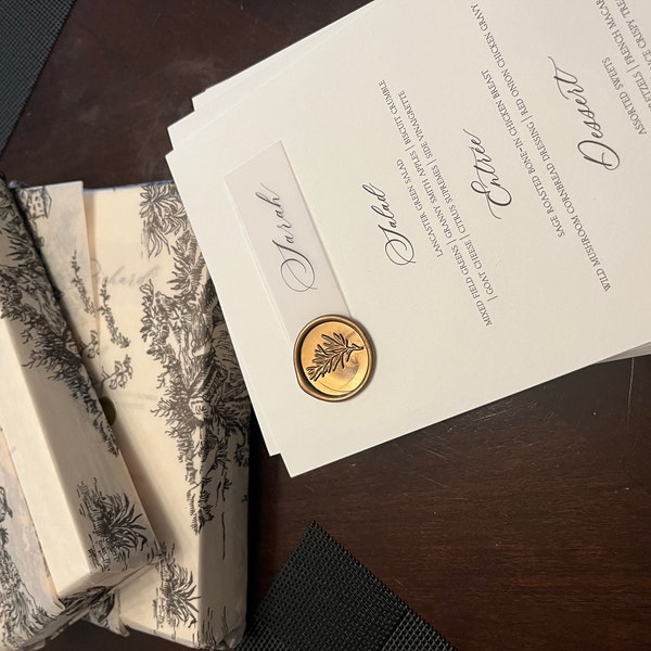 Classic Black Wedding Invitations | Minimal Sleek Invitation Set ...