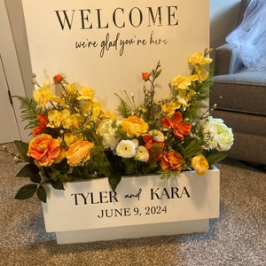 DIY Tutorial Flower Box Welcome Sign Picture and Text Instructions ...