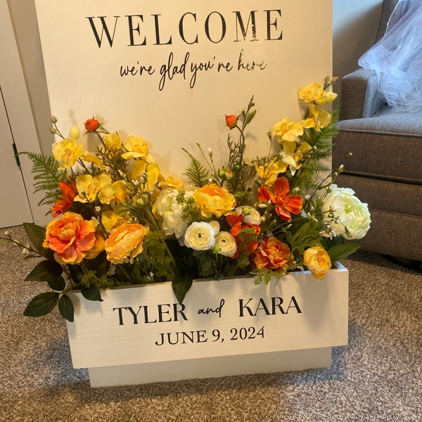 DIY Tutorial Flower Box Welcome Sign - Downloadable Pdf for Weddings ...