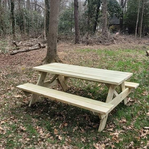 Picnic Table Plans - Step-by-step Instructions - DIY Woodworking Plans (PDF) - Etsy Canada