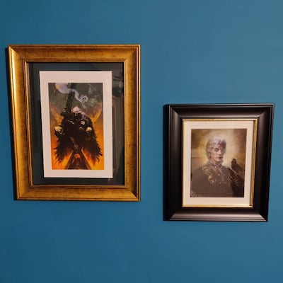 Scandi Black & Gold Photo Frame With Black Mount, Gold Picture Frame ...