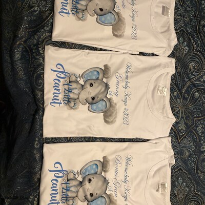 Elephant SVG Set, 4 Boy Elephants With Blue Ears, Polka Dot, Cute ...