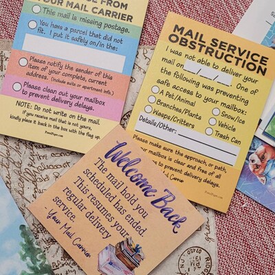 Goodbye Postal Retirement Announcement Lakeside Scene Mail Carrier ...