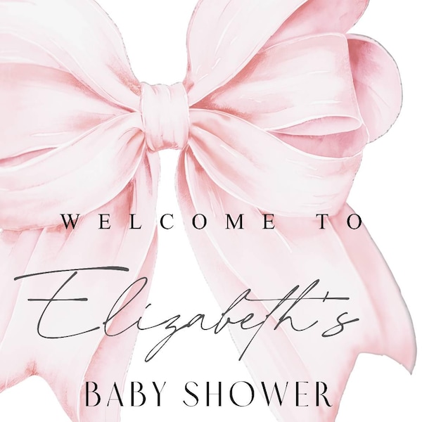 Pink Bow Baby Shower Card Diaper Raffle Books for Baby Thank You Card ...