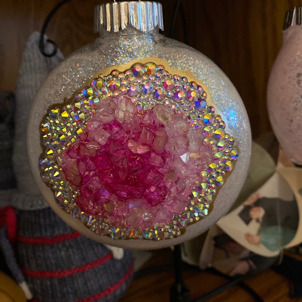 Geode Christmas Holiday Tree Ornament - Etsy