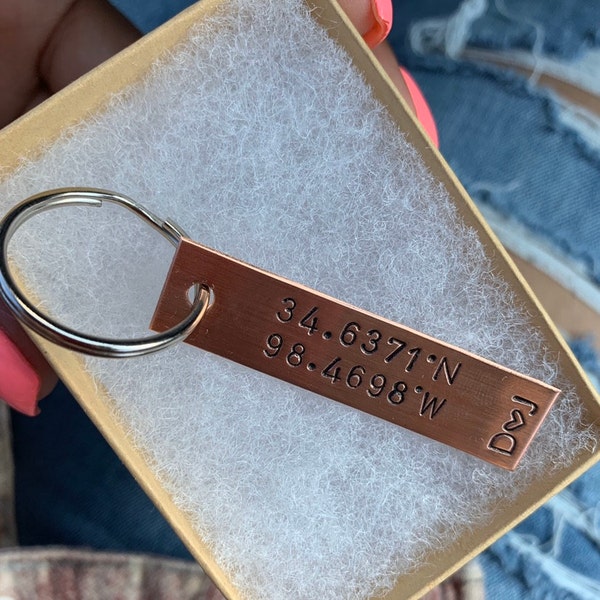 Custom Stamped Keychain - Etsy