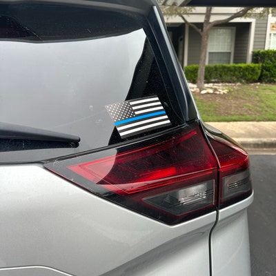 3x Thin Blue Line Punisher Skull USA American Flag Sticker Vinyl Decal ...