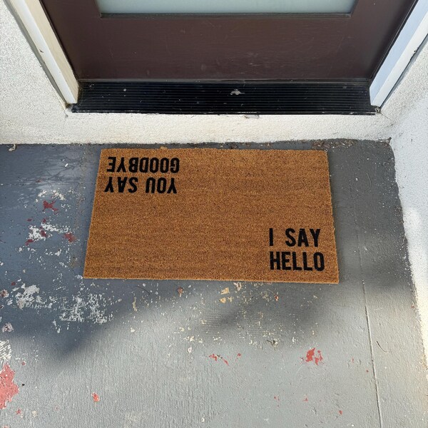 Hello Goodbye Doormat, Hello Doormat, Hello Goodbye Door Mat, Beatles ...