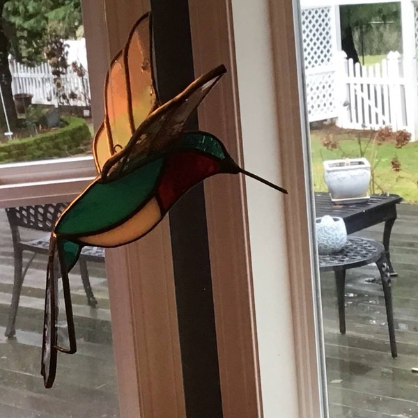 Stained Glass 3D Hummingbird Suncatcher (made to Order) - Etsy