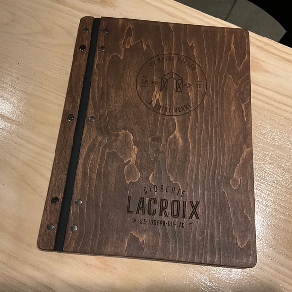 Leather Wine List Menu, Menu Holder With Embossing, Restaurant Menu ...