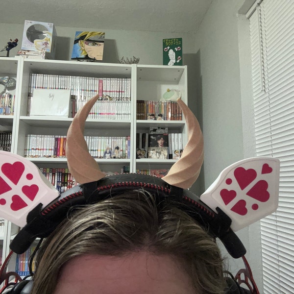 Cow Ears and Horns Headset Attachment, Cute Gaming Headphones Props for ...