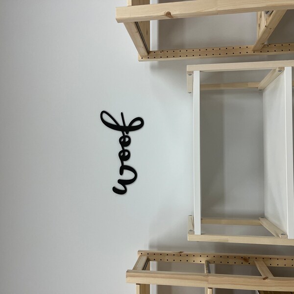 Woof Word Cut Out, Laser Cut, Wood Words, Wood Cut Word, Wall Wood ...