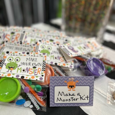 Printable Make Your Own Monster Bag Topper for Monster Halloween Favor ...