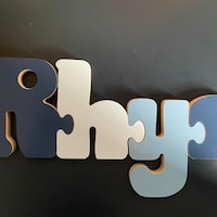 Name Jigsaw Personalised Childrens Puzzle Wooden Handmade Boys and ...
