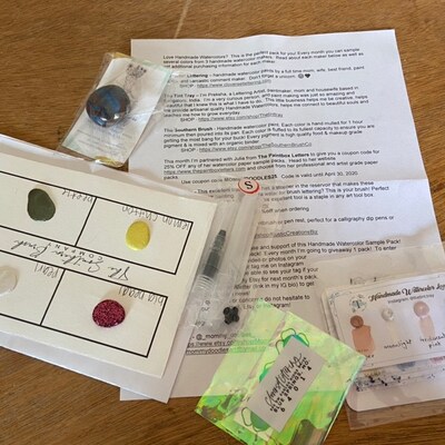 Handmade Watercolor Sample Pack - Etsy