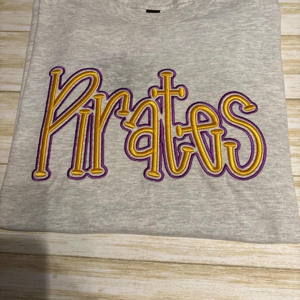 Nona Bean Stitch Double Applique Machine Embroidery Design - Etsy