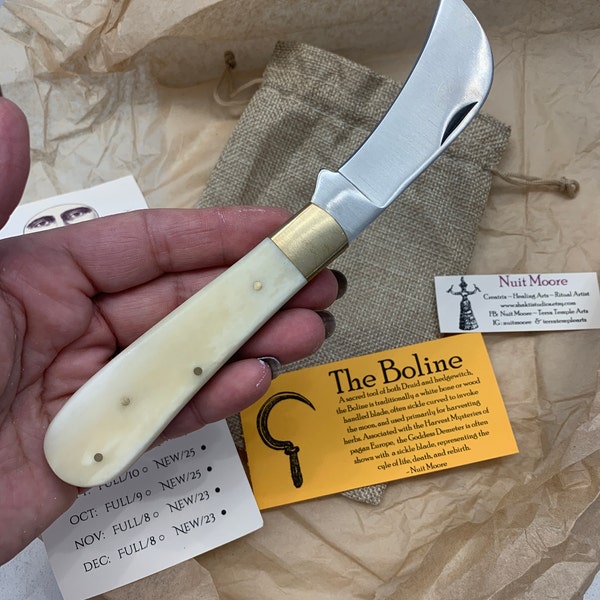 Hand BOLINE Bolline Sickle Herbalist Tool Druidic Ritual Druid ...