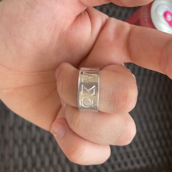 P4L / Pogue for Life / Outer Banks / Hand Stamped Metal Ring / Secret ...