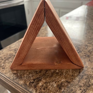 Triangle Bookstand, Triangle Book Holder, Nightstand Bookmark, Rustic ...