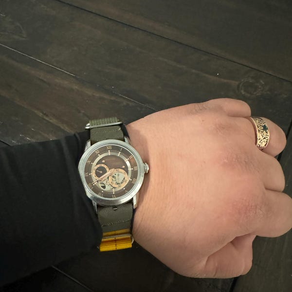 T-11 O-rig Watch Strap Army Green/red, Parachute Style Military Webbing ...