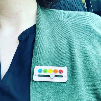 SLIDING ENAMEL PIN Autism Pin, Nonverbal Pin, Mental Health, Chronic ...