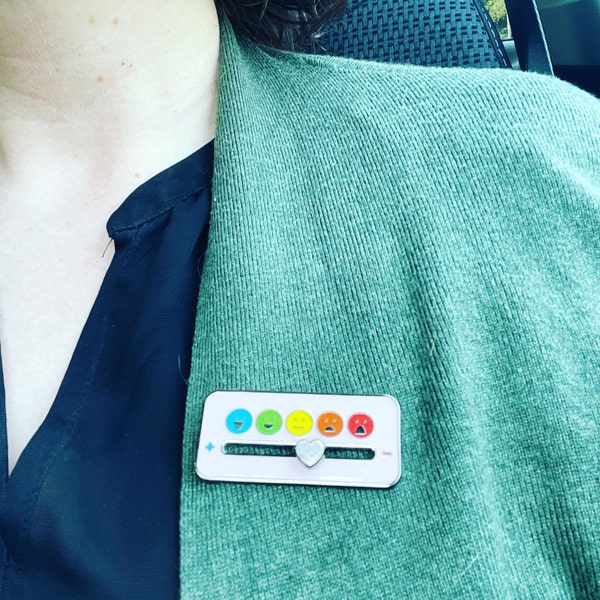 SLIDING ENAMEL PIN - Autism Pin, Nonverbal Pin, Mental Health, Chronic ...