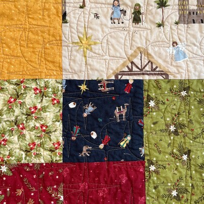 Lewis & Irene Moontide Fabric Collection Metallic Gold Mermaids on Pink ...