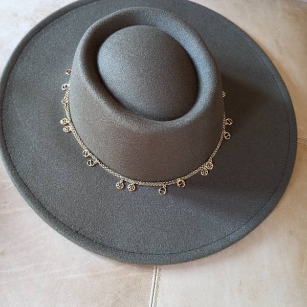 Toyo Straw Panama Hat or Wide Brim Fedora With Vented Crown and Black ...