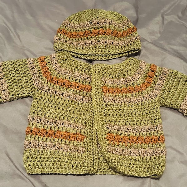 Crochet Pattern Baby Blanket, Sweater, Hat and Booties, Baby Blanket ...