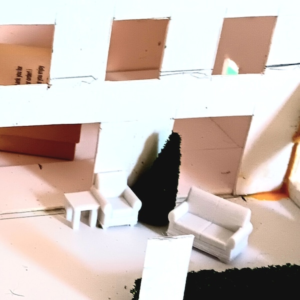 Quarter Scale Room Box Kit, 3D Printed 1/48th Scale, Dollhouse Room Box ...
