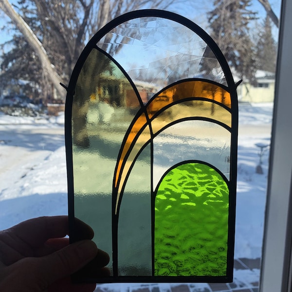 Mid Century Stained Glass Pattern, Suncatcher Pattern, Boho Pattern ...