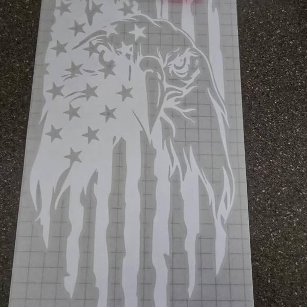 American Flag Bald Eagle Decal Sticker for Trucks, Cars, Boats, Campers ...
