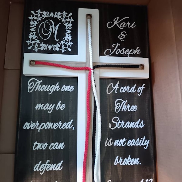 Cord of Three Strands, Wedding Braid Cross, Wedding Ceremony, Unity ...