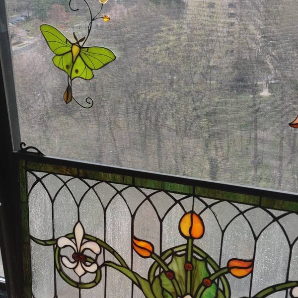 Luna Moth Stained Glass Window Hangings Christmas Gifts Custom Stained ...