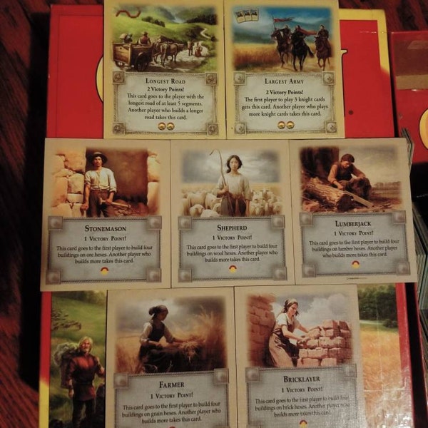 Profession Cards Scenario Compatible With Catan's Settlers of Catan 5th ...