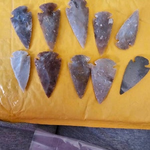 6.5 Stone Serrated Spearhead, Lance Head, Drill Point Hand Knapped ...