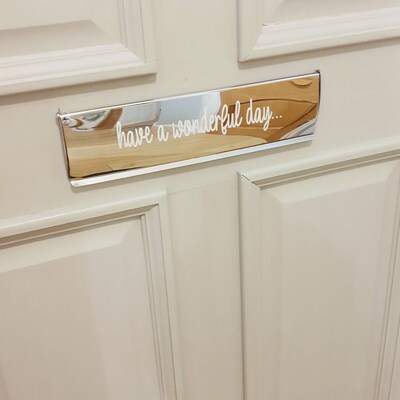 Letter Box Sticker Vinyl Decal Post Box Sticker Have a Wonderful Day ...