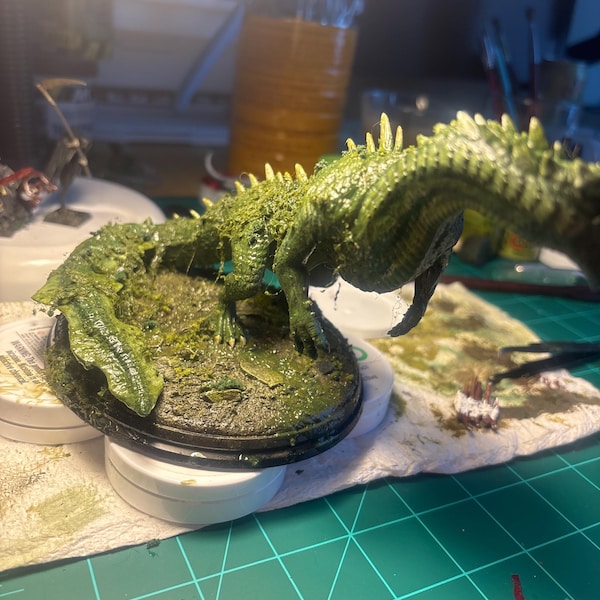 Mounted Dark Elf Fighter on Riding Lizard | 28mm and 32mm Scale| Dnd 5e ...