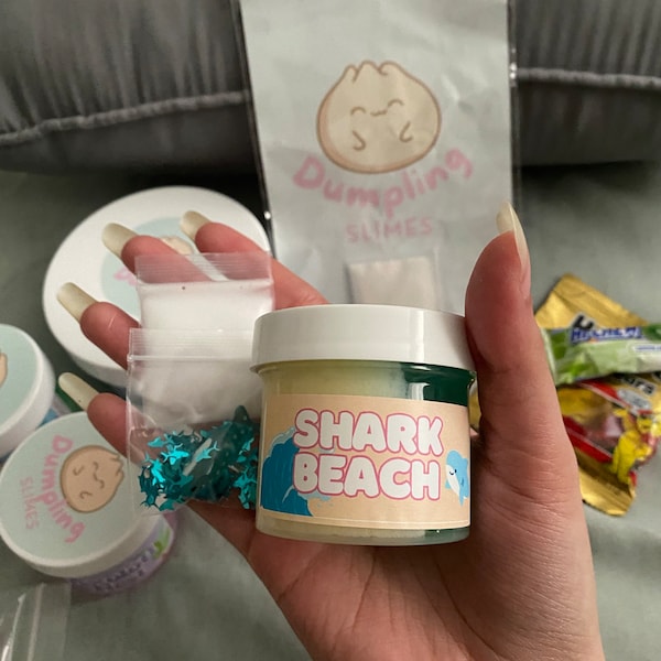 Shark Beach Slime, Cloud Slime, Clear Slime, Ocean Slime, Birthday Gift ...